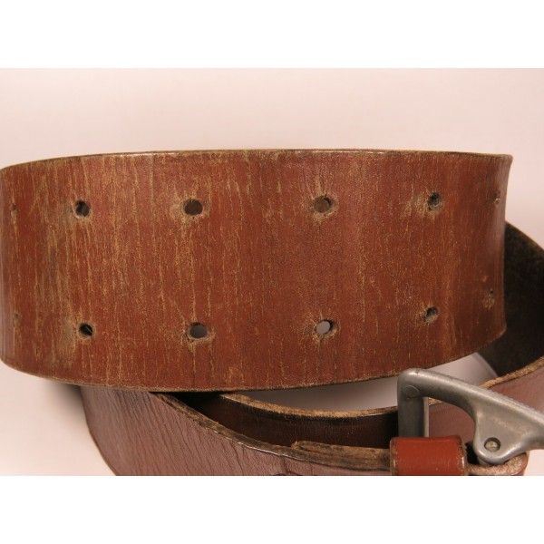 German officer’s Brown Leather Belt with claw buckle for Army or ...