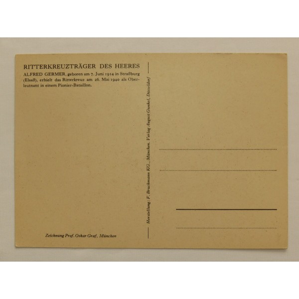 Postcard - Ritterkreuzträger der Wehrmacht Alfred Germer