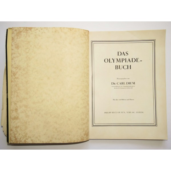 "Das Olympiade Buch" by Carl Diem. 1936