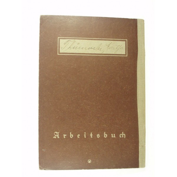 WW2 original 3rd Reich personal ID book for employer - Wehrpass ...