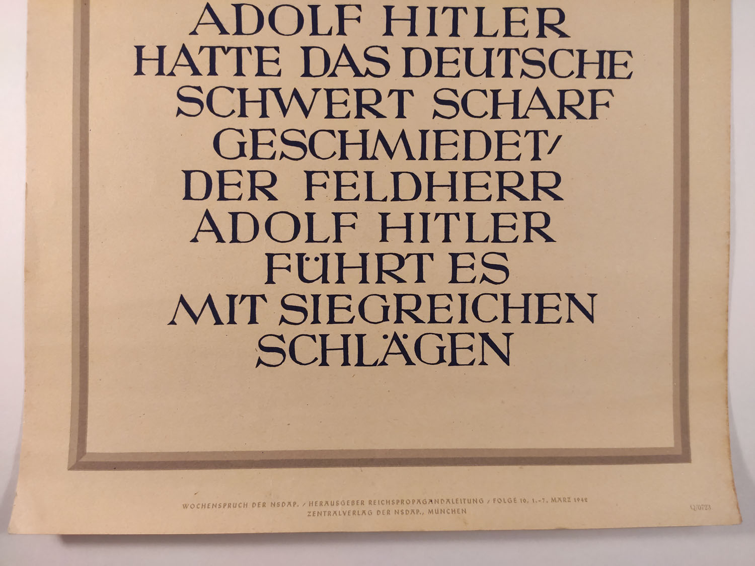 Der Soldat, den Adolf Hitler geschmiedet hatte, war das deutsche Schwert...
