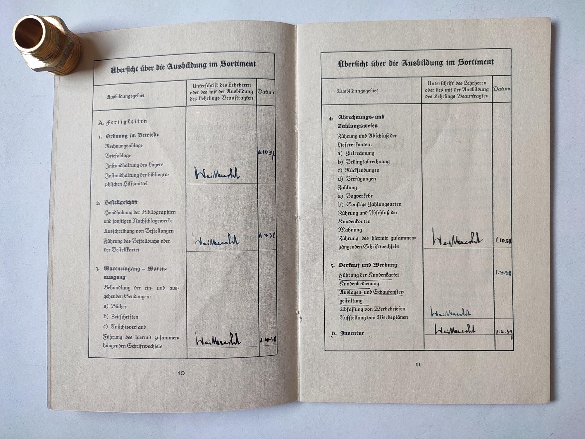 German WW2-era Lehrlings or Student's Pass, 1937