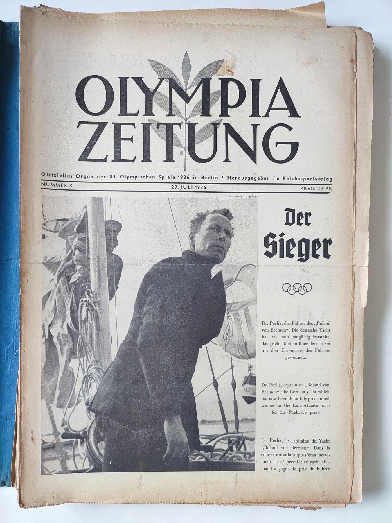All 31 issues of the newspaper Olympia Zeitung including even an extra ...