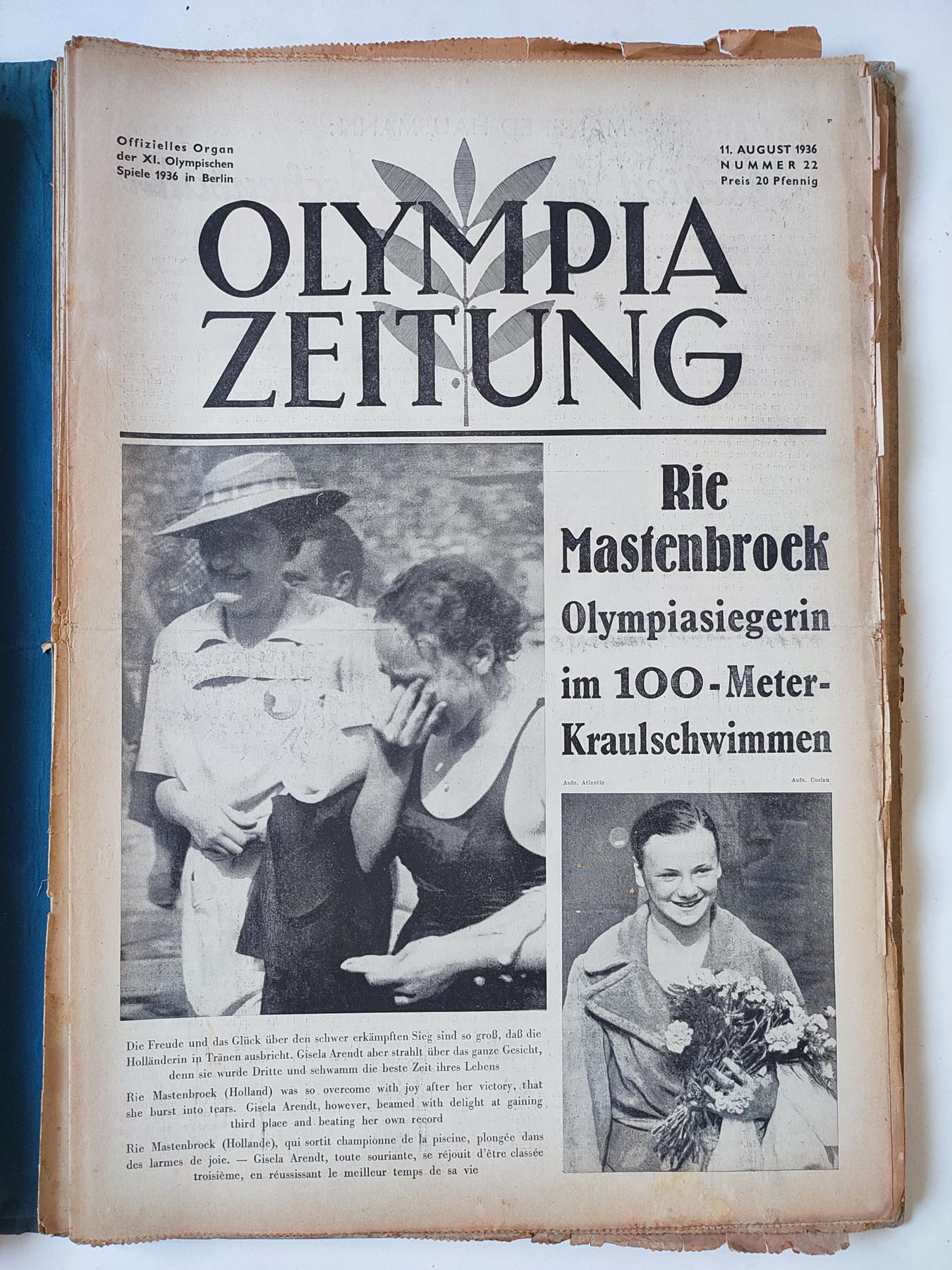 All 31 issues of the newspaper Olympia Zeitung including even an extra ...