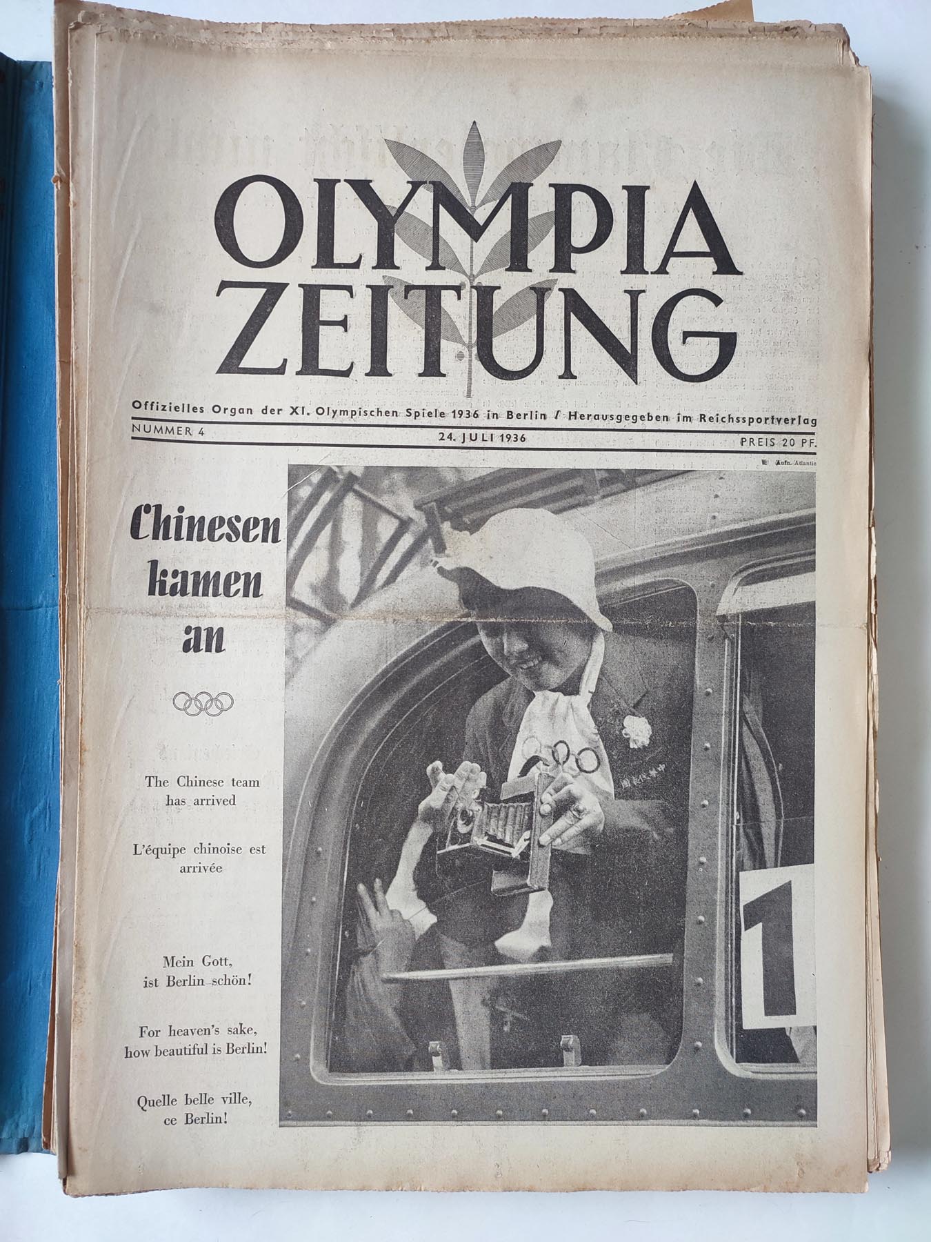 All 31 issues of the newspaper Olympia Zeitung including even an extra ...