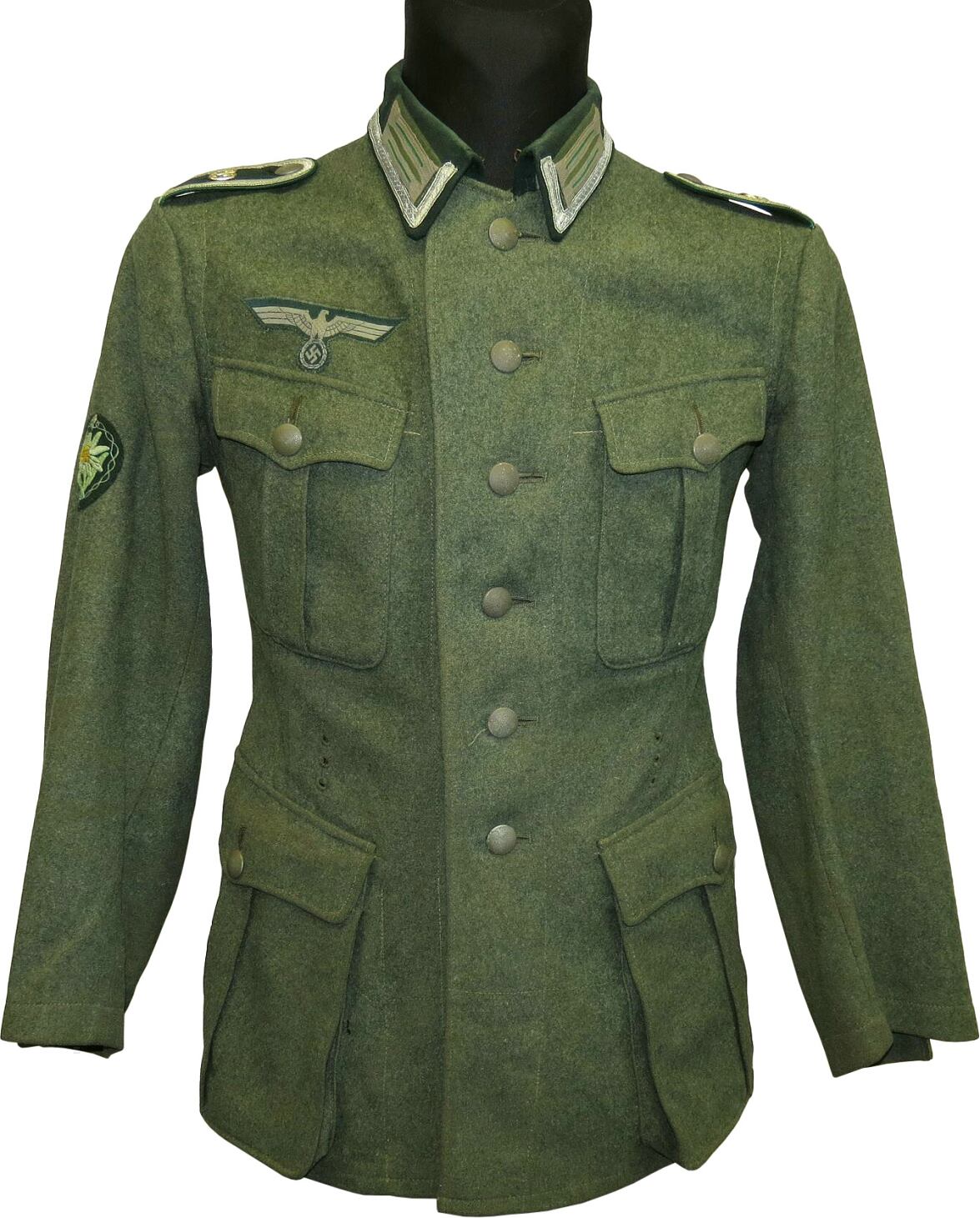 M41 Wehrmacht Heer tunic for Feldwebel of 99 GJR.- Heer