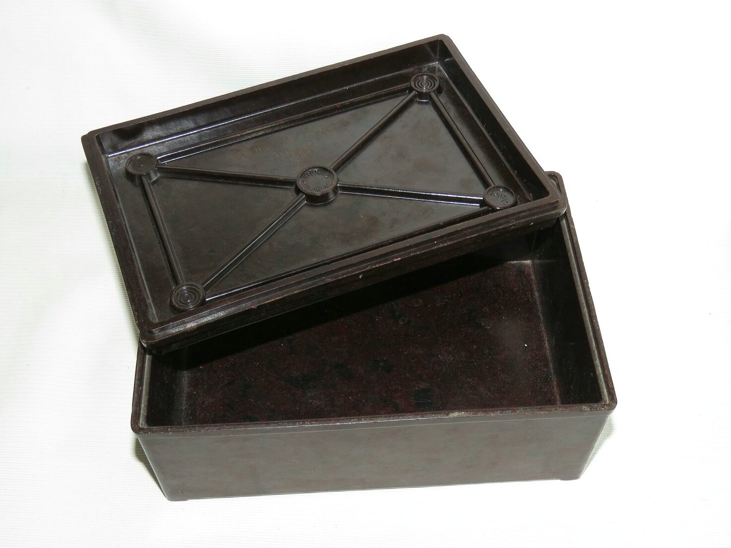 Carbolite made box with Red Navy motives. Pre-ww2. Rare.