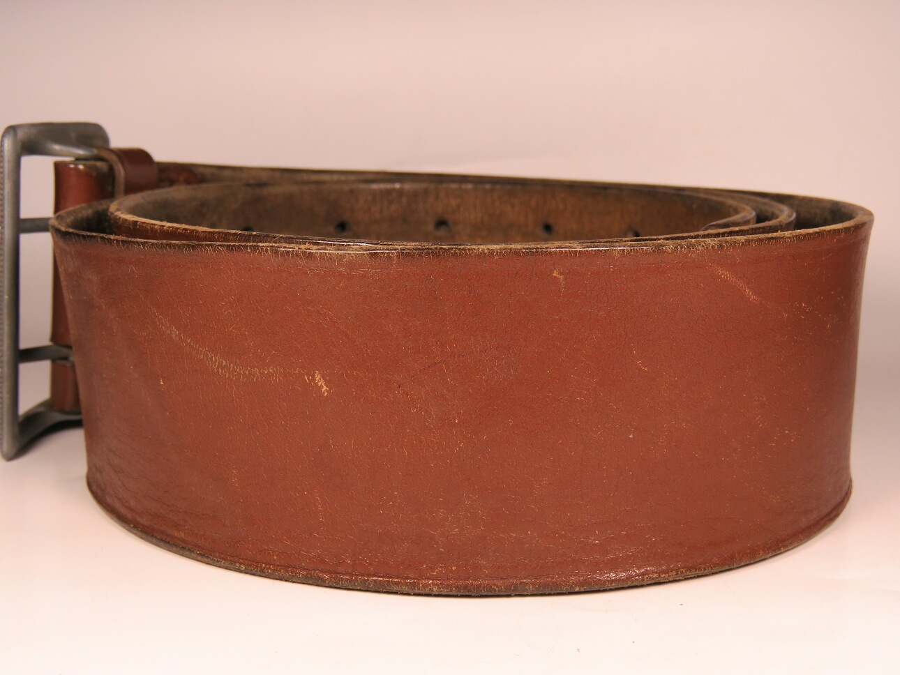 German officer’s Brown Leather Belt with claw buckle for Army or ...