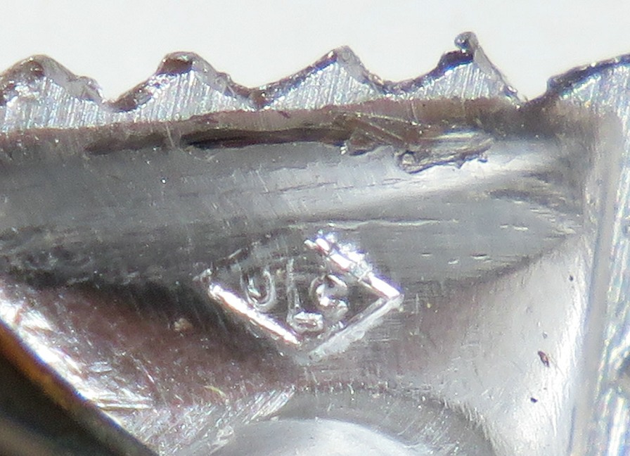 12,5 mm SS-VT or Waffen SS collar tab aluminum rank pip. Overhoff ( OLC).