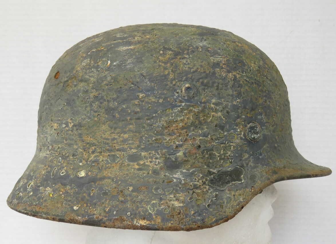 Battlefield found Luftwaffe camo steel helmet
