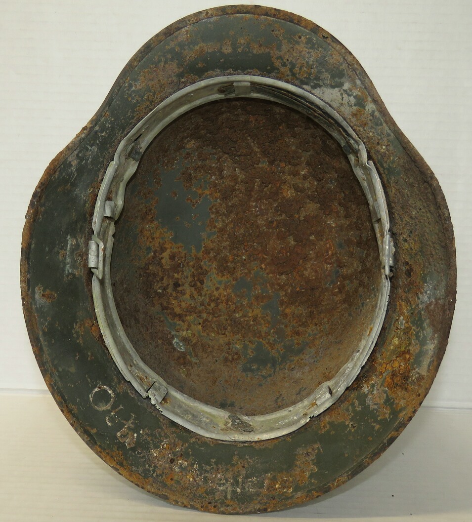 Battlefield found Luftwaffe camo steel helmet