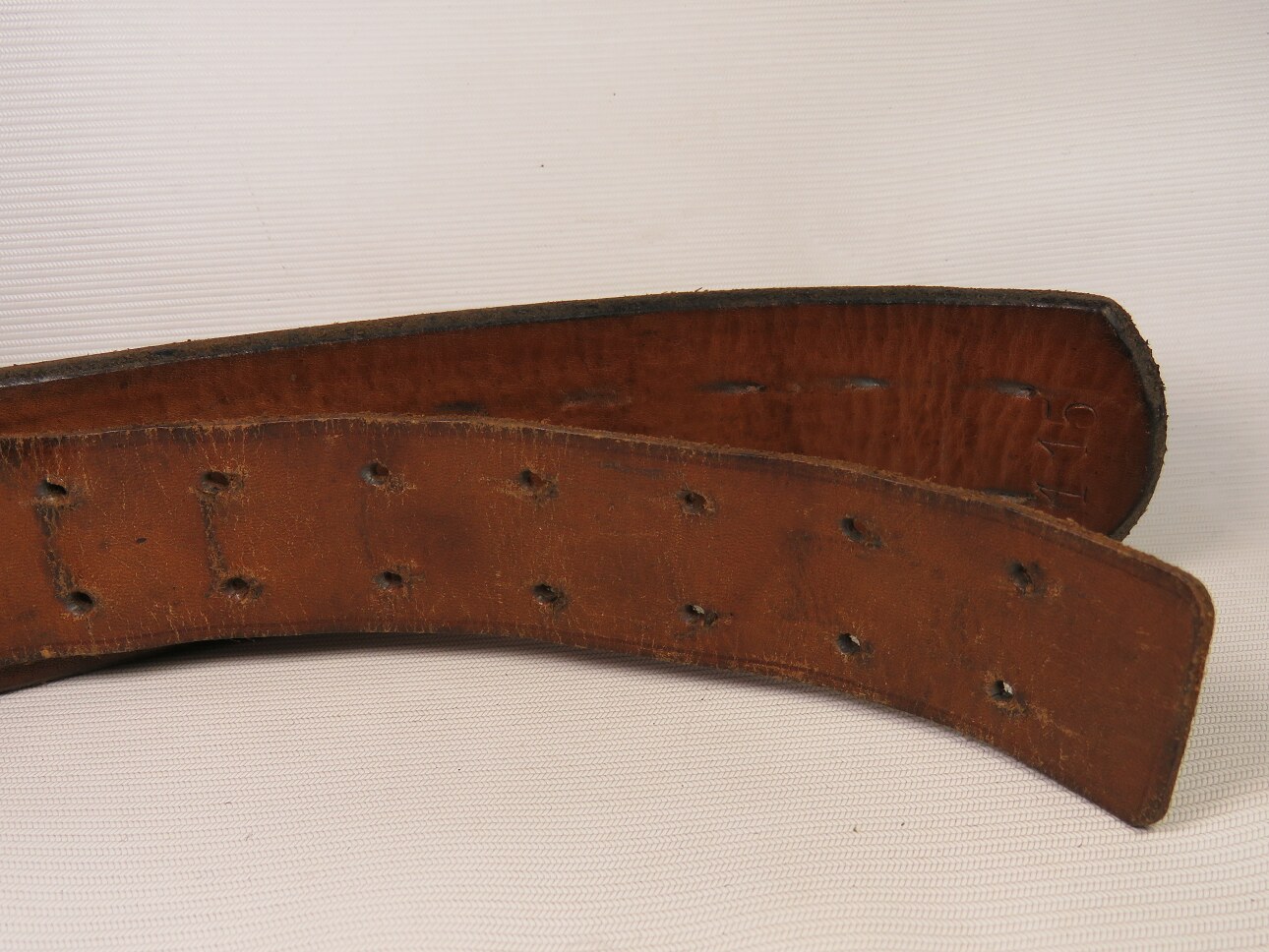 German leather belt for combat equipment