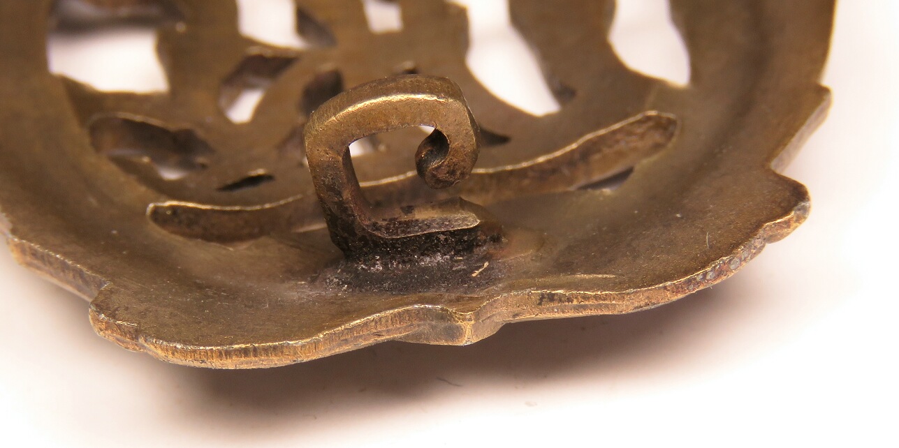 Sports badge DRL in bronze. Late issue in zinc