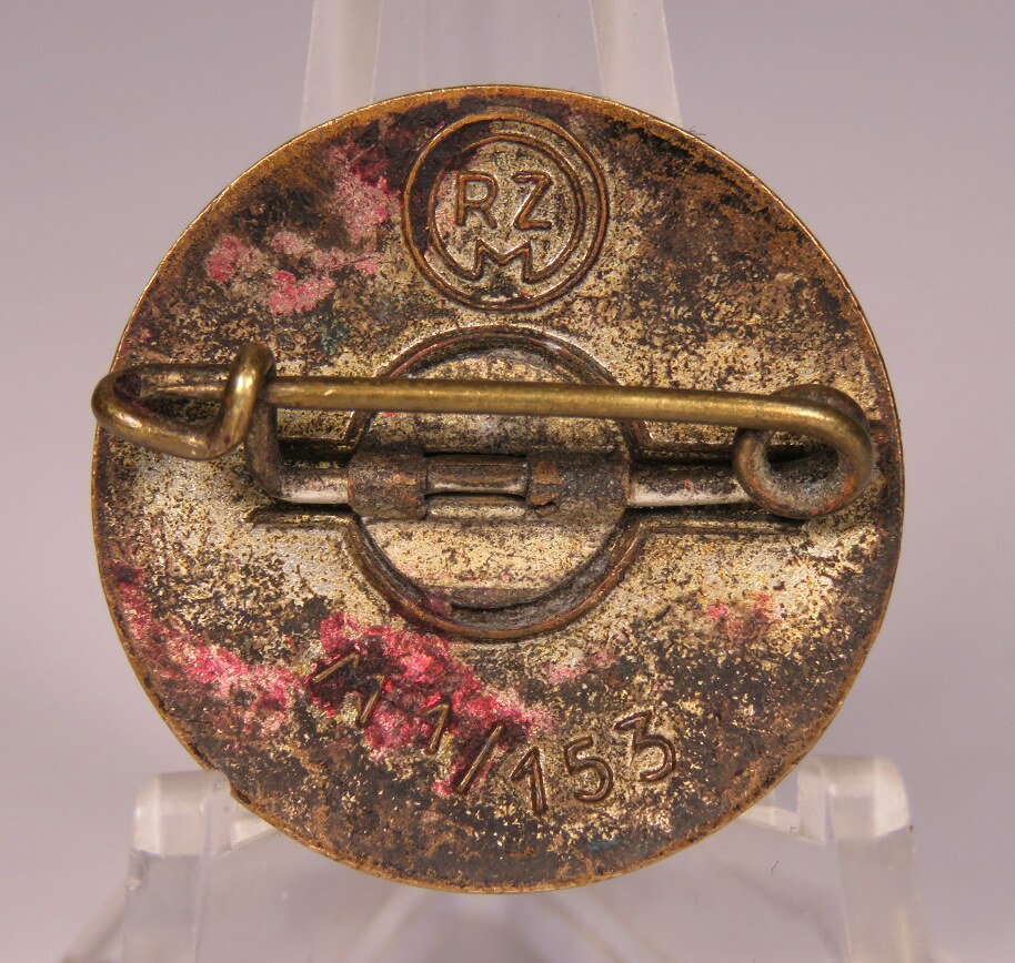 Party badge NSDAP M1/153 RZM -Friedrich Orth
