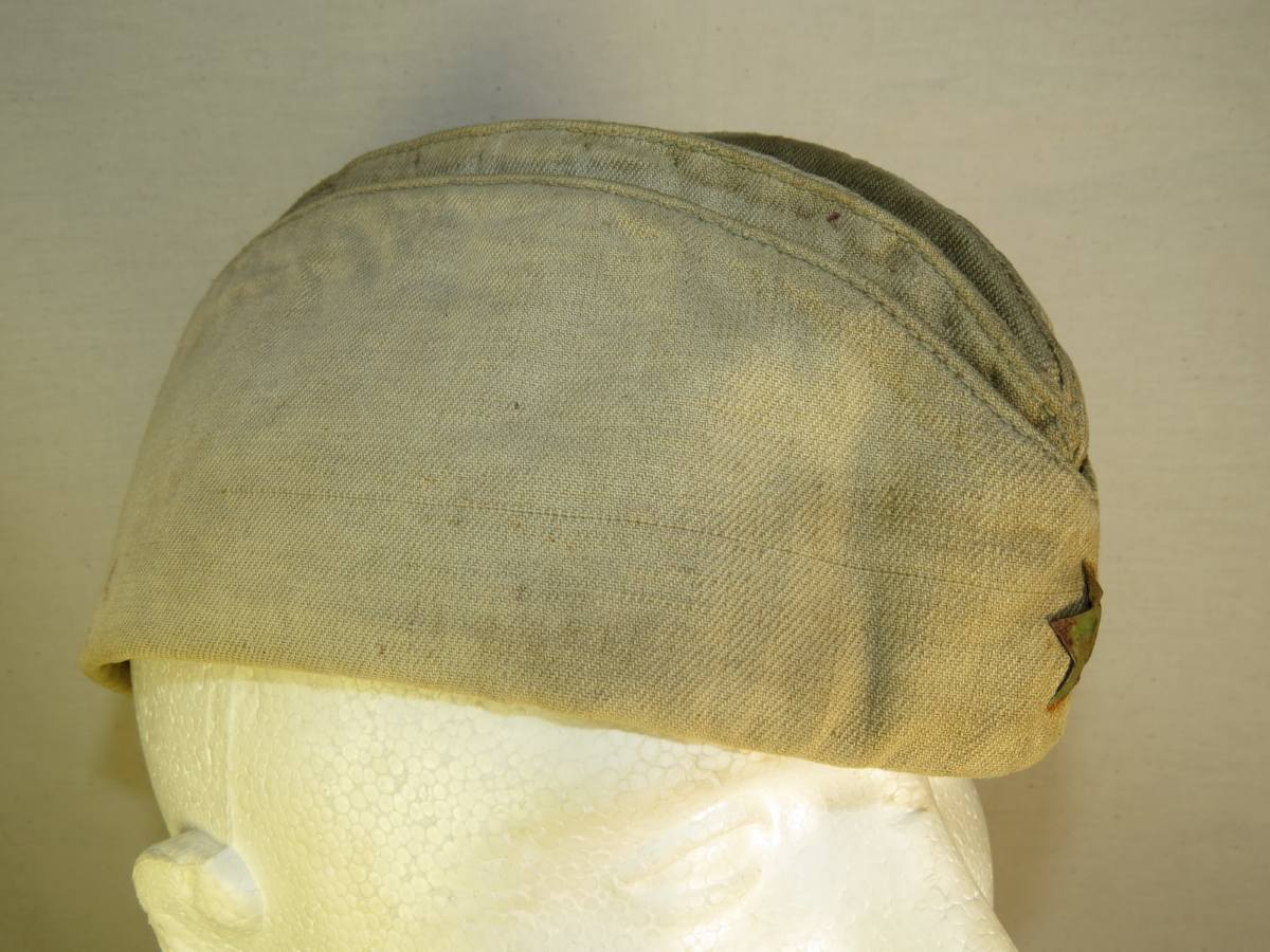 Soviet Russian cotton pilotka side hat- Headgear