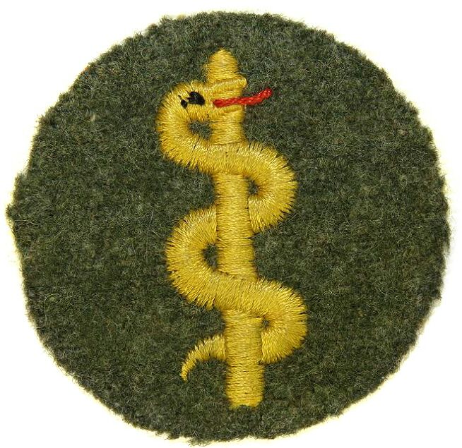 War time fieldgrey Wehrmacht Heer Medical trade arm patch- Heer