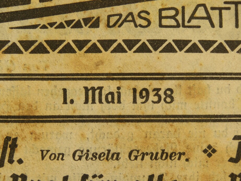 Austrian newspaper with the election advertisement of Anschluss