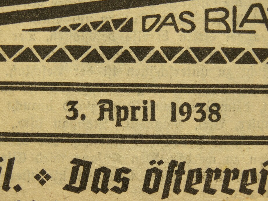 Austrian newspaper with the election advertisement of Anschluss