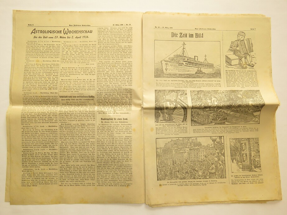 Austrian newspaper with the election advertisement of Anschluss
