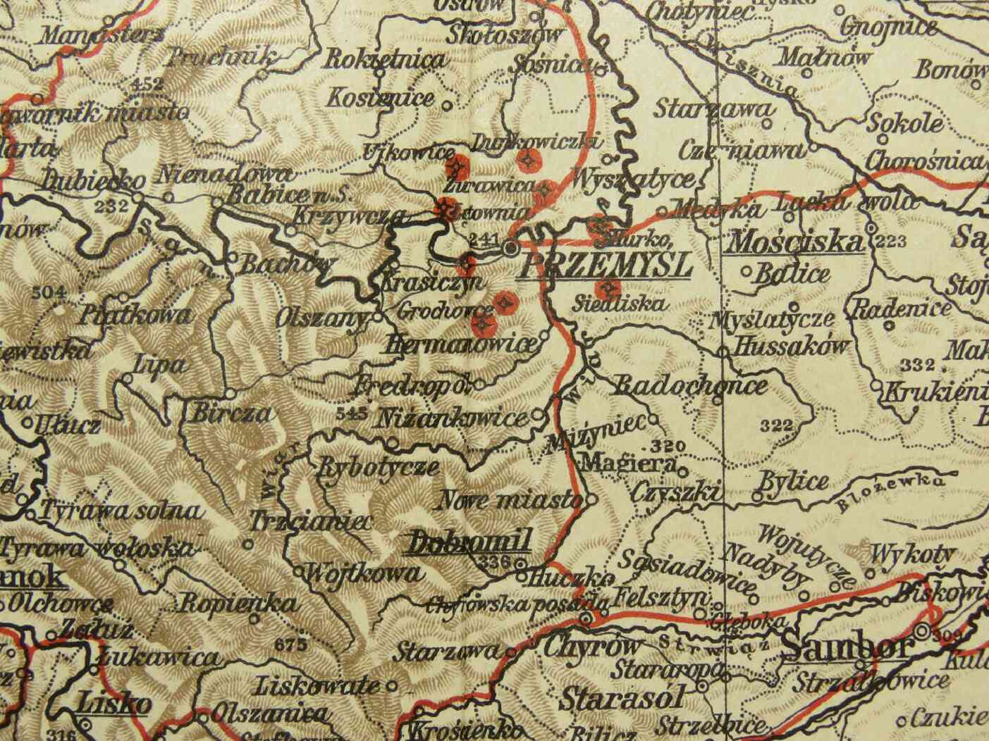 Three European Empires on WW1 map. War against Russia