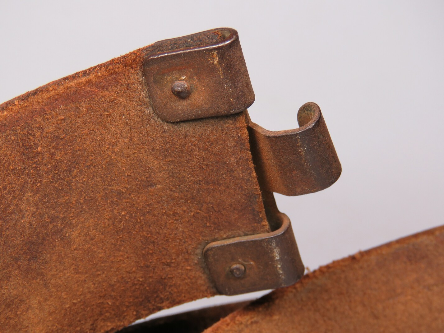 Early SA assault troop's belt with a running swastika brass buckle