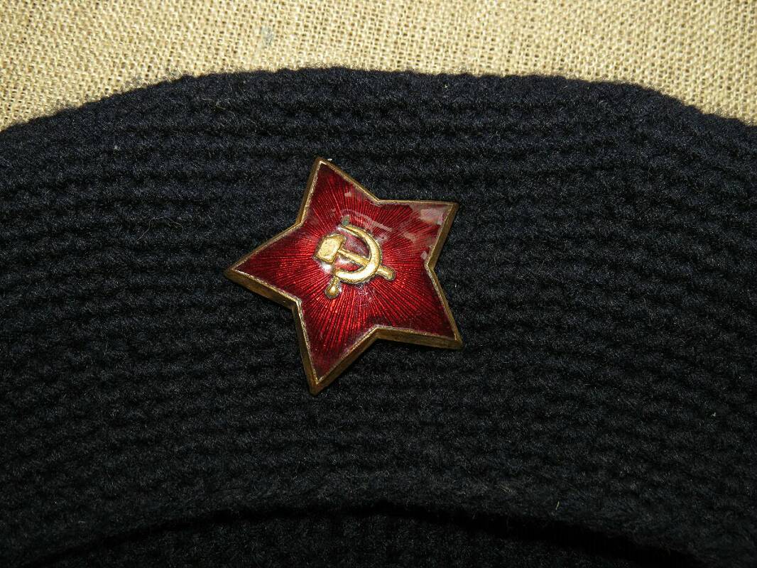 Female beret of RKKA with red star, rare!- Headgear