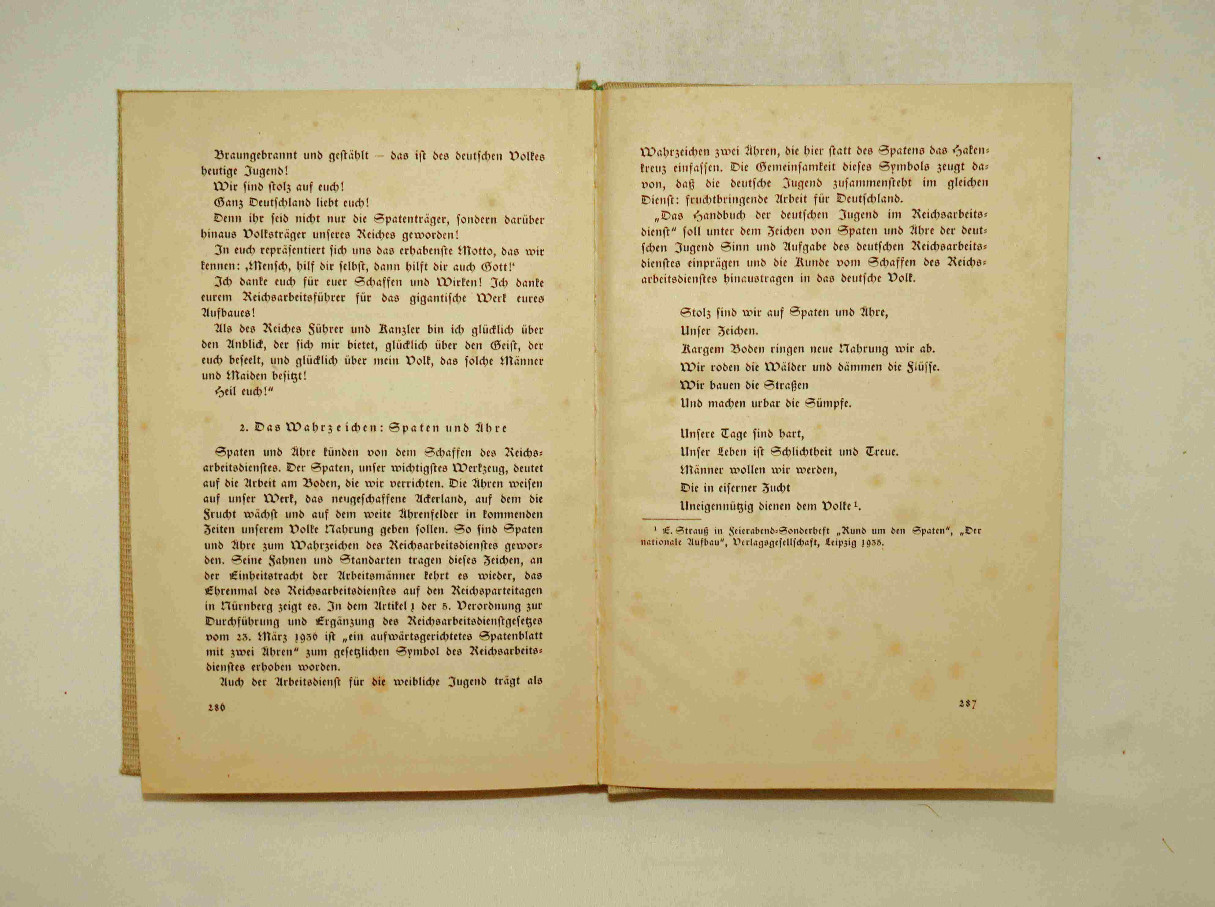 Spaten und Ähre Das Handbuch der deutschen Jugend RAD A 3/342 39