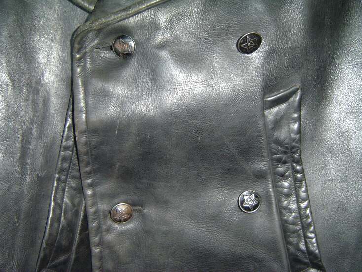 WW2 soviet russian leather coat for NCO's of armored crew- Overcoats ...